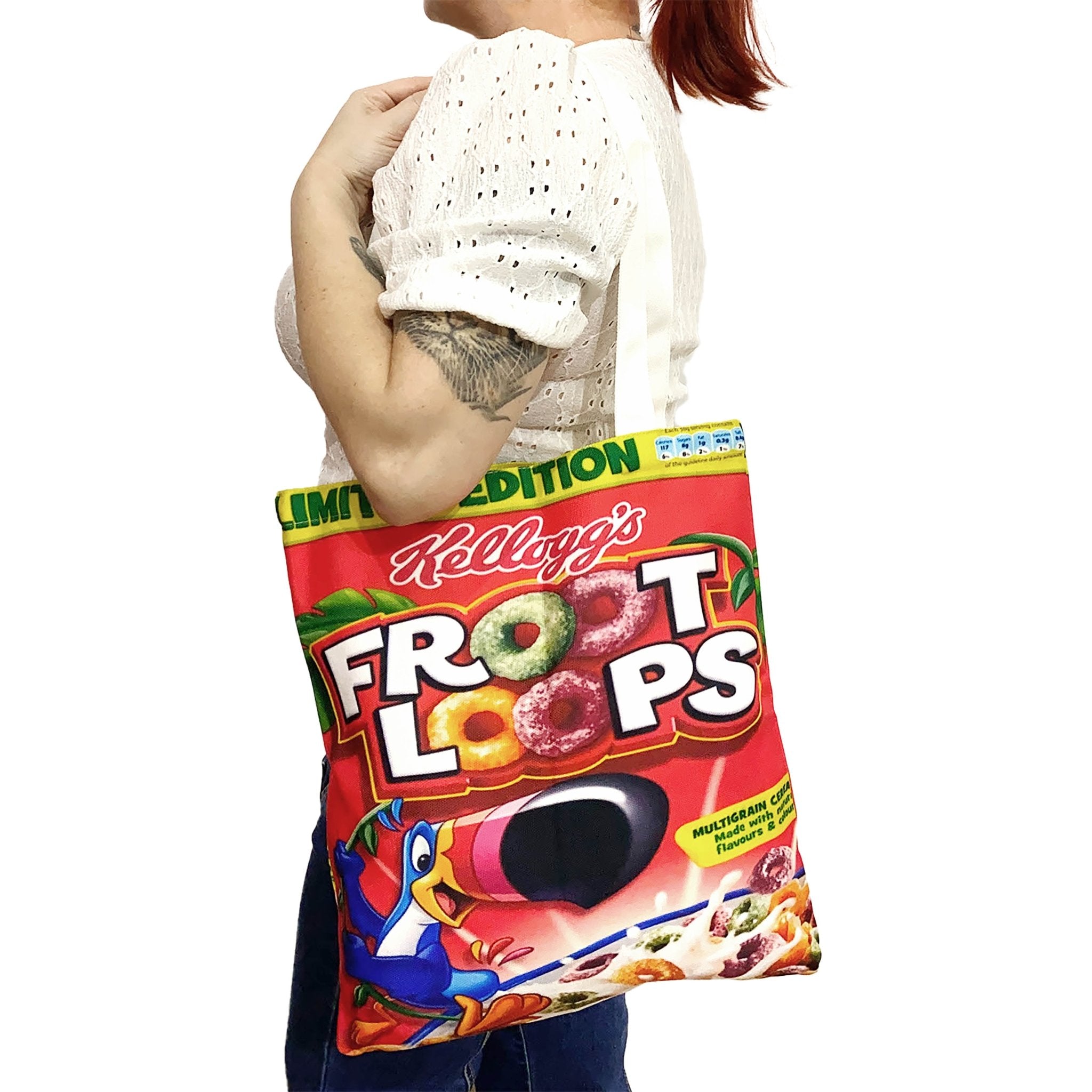 Canvas Tote Printed in Kellogg's Froot Loops Cereal – Jeanjai